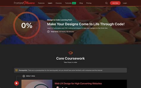 Frontend Masters Design To Code Learning Path Fountn