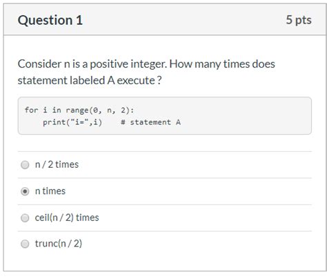 Solved Question Pts Consider N Is A Positive Integer Chegg