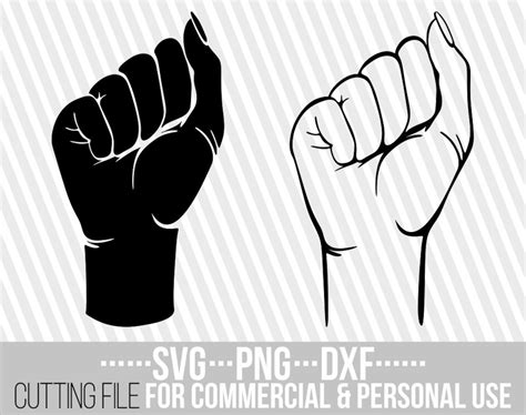 Vector Silhouette Fingers Svg Hand Svg Power Fist Svg Woman Svg Punch