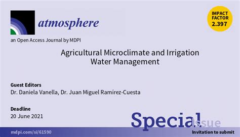 Agricultural Microclimate And Irrigation Water Management Atmosphere Mdpi Download