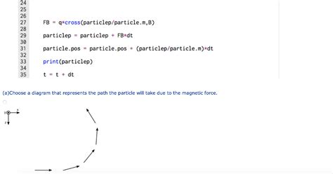 The Below Code Models A Charged Particle Moving In An