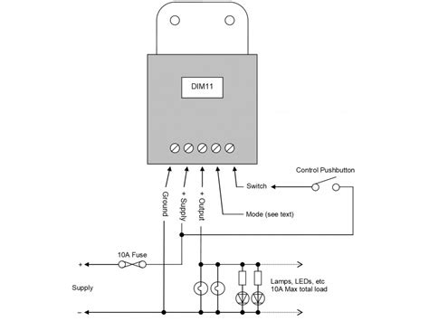 DIM11 LED Dimmer Push Switch Controlled PWM 12V 24V 10A Low Voltage