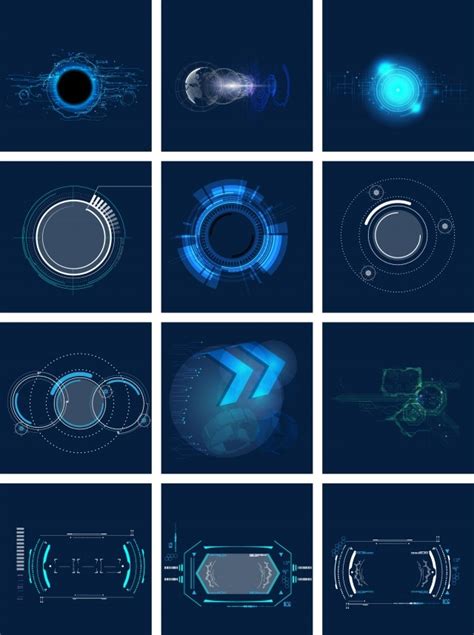 블루 가상 허드 추상 미래 개념 인터넷 화면 Png 일러스트 및 벡터 에 대한 무료 다운로드 Pngtree