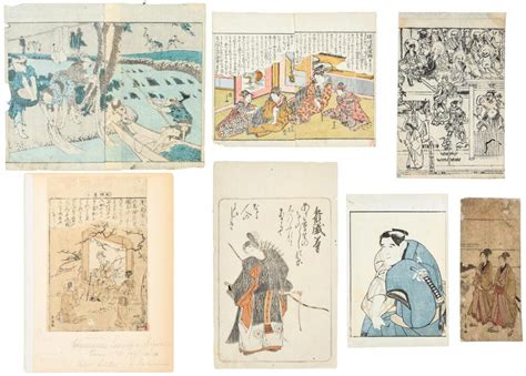Nine Miscellaneous Ukiyo E Prints