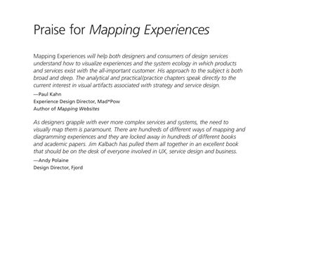 Mapping Experiences A Complete Guide To Creating Value Through Journe E Books Max30