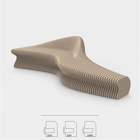 Parametric Bench Curl Router Cut Files Cnc Files For Cutting Vector Files Dxf Dwg Svg Pdf