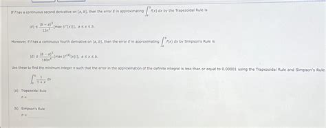 solved if f ﻿has a continuous second derivative on a b