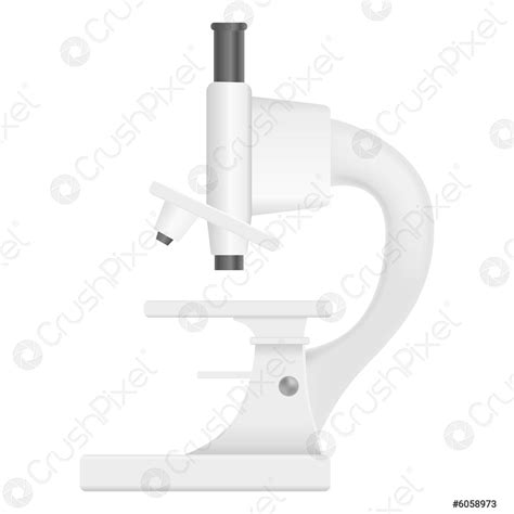 Bio Microscope Icon Realistic Style Stock Vector 6058973 Crushpixel