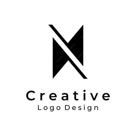 Abstrakcyjny Projekt Logo Początkowa Litera N Elementy Geometryczne Eleganckie Minimalistyczne