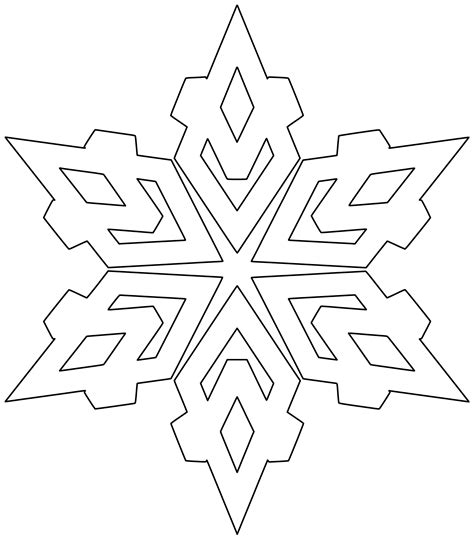 Shape Of Simple Snowflake Free Printable Papercraft Templates