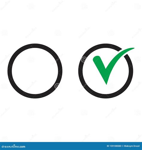 Checkbox Set With Blank And Checked Checkbox Vector Icon Stock Vector