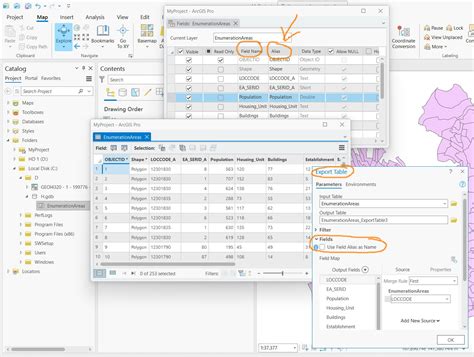 Arcgis Pro 302 How To Export The Field Name And Esri Community