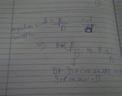 3 In A Single Slit Diffraction Pattern How Is The Angular Width Of