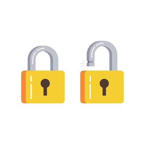 Premium Vector Lock Open And Lock Closed Concept Password Blocking