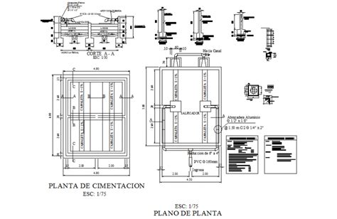Foundation Plan With Constructive Structure Details Dwg File