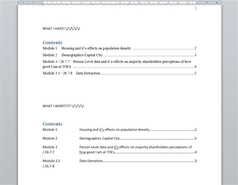 Tableofcontents Table Of Contents Formatting Problem Microsoft Word Stack Overflow
