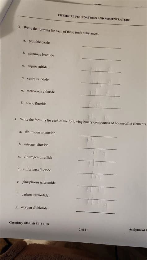 Solved Write The Formula For Each Of These Ionic Substances Chegg