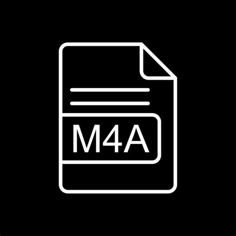 m4a file format line inverted icon design 43902893 vector art at vecteezy