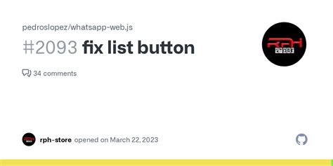 Fix List Button · Issue 2093 · Pedroslopezwhatsapp Webjs · Github