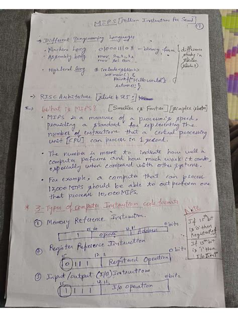 Mips Notes Pdf