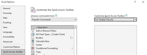 Customised Workbook Toolbars In Excel A4 Accounting