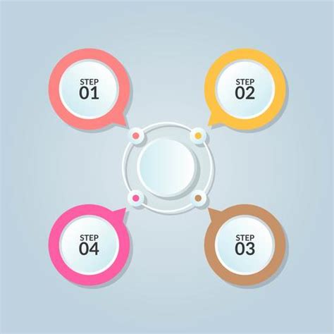 Infographic Template Of Circle Connection For Use In Workflow Diagram Poster 464392 Vector Art