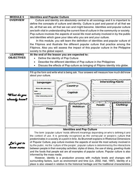 Module 5 Identities And Pop Culture Pdf Popular Culture