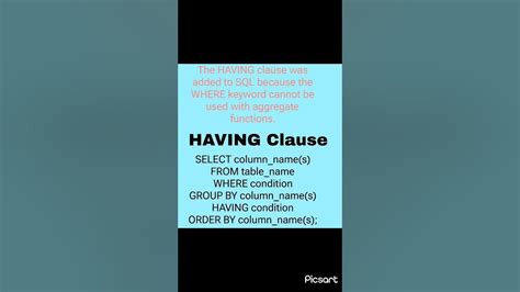 Wherehaving Order By Sql Trending Viral Shorts Programming Coding Informatica