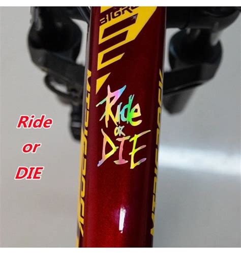 자전거데칼 자전거스티커 휠데칼 네임스티커 Mtb 자전거 프레임 스티커 라이드 또는 다이 탑 튜브 데칼 장식 티몬