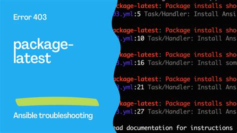 Ansible Troubleshooting Error 403 Package Latest