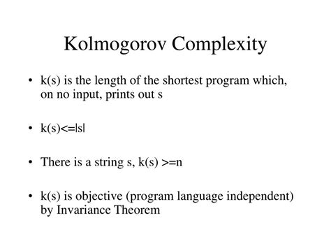 Ppt Kolmogorov Complexity And Universal Distribution Powerpoint Presentation Id6531874