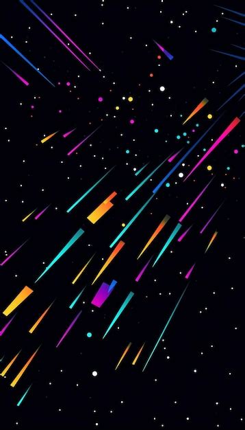 Premium Ai Image A Close Up Of A Black Background With Colorful Lines Generative Ai