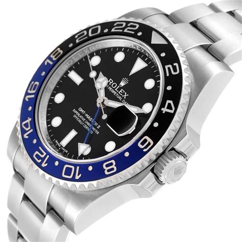 Rolex Gmt Master Ii Batman Blue Black Ceramic Bezel Steel Watch 116710
