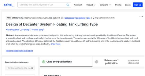 Design Of Decanter System Floating Tank Lifting Type