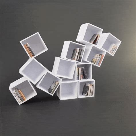 Stl File Tumbling Cubes Bookcase Miniature Furniture 1 12 Scale 📚 ・3d