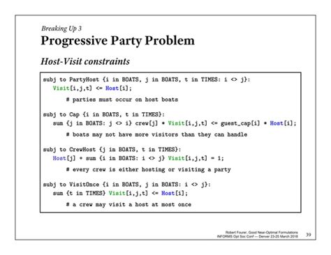 Identifying Good Near Optimal Formulations For Hard Mixed Integer Programs Ppt