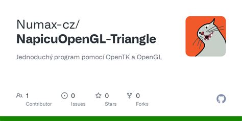 Github Numax Cznapicuopengl Triangle Jednoduchý Program Pomocí Opentk A Opengl