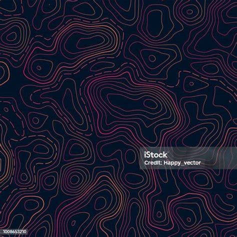 지형도의 크리에이 티브 벡터 일러스트입니다 아트 디자인 윤곽 배경입니다 추상 개념 그래픽 요소와 지리 체계입니다 산 하이킹 트레일 그리드 지형 경로 등고선에 대한 스톡 벡터