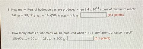 [solved] 5 how many liters of hydrogen gas are produced when 2 4 x