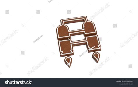 3d Rendering Gingerbread Cookie Shape Symbol Stock Illustration 2088369685 Shutterstock