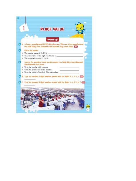 Class V Maths Lesson 1 Pdf