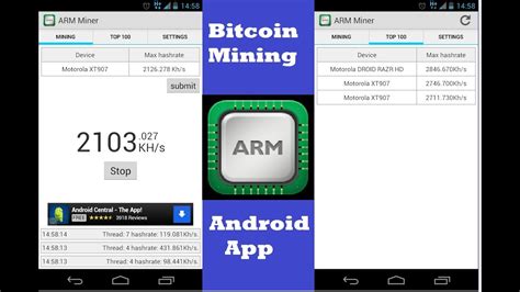 How To Mine Bitcoins With Best Bitcoin Mining App Android Youtube