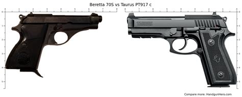 Beretta 70s Vs Taurus Pt917 C Size Comparison Handgun Hero
