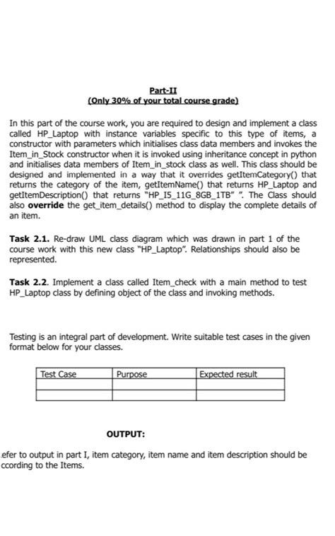 Solved Part Ii Only 30 ﻿of Your Total Course Grade In This