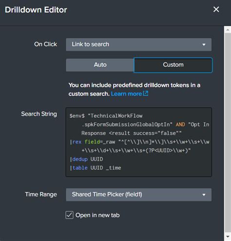 Drilldown Option Is Not Working For Custom Search Splunk Community