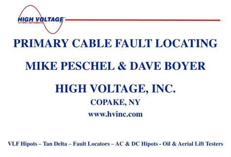 Ppt Fault Locating Methods In High Voltage Cable Testing Powerpoint Presentation Id 9509528