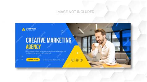 디지털 마케팅 페이스 북 커버 페이지 웹 배너 템플릿 프리미엄 벡터