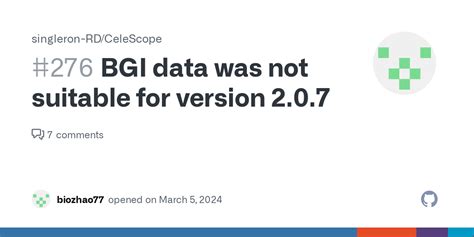 BGI Data Was Not Suitable For Version Issue Singleron RD CeleScope GitHub