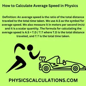 How To Calculate Average Speed In Physics
