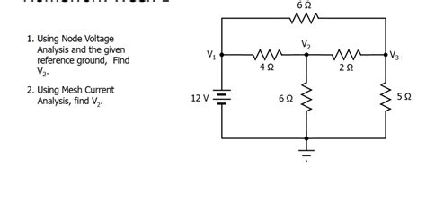 Solved Using Node Voltage Analysis And The Given Reference Chegg